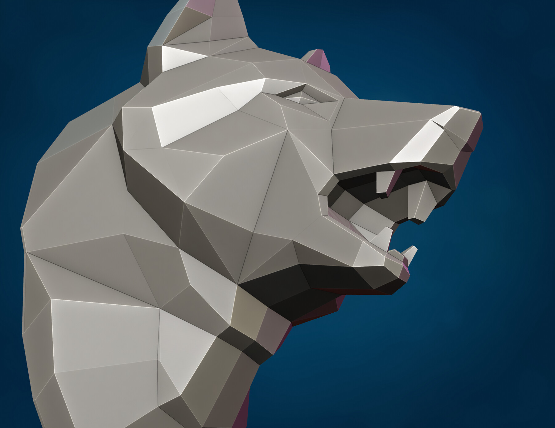 ArtStation - Wolf head low poly | Resources
