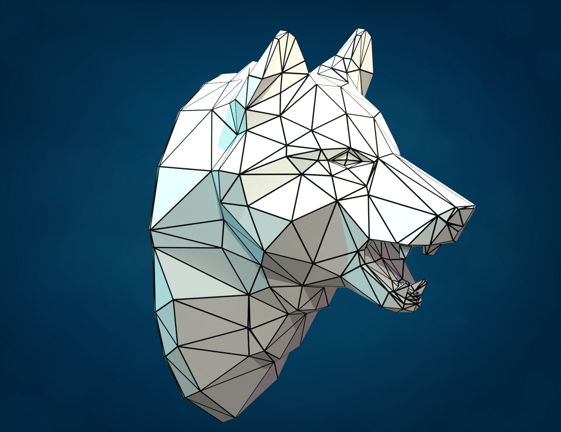 ArtStation - Wolf head low poly | Resources