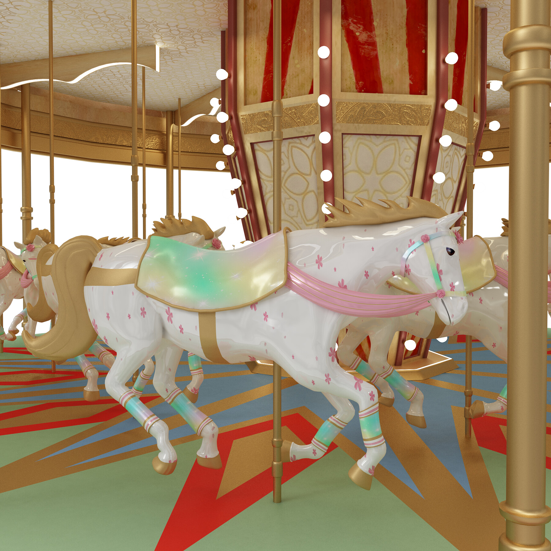 ArtStation - Carousel 3D model and 3d printable extra files | Resources