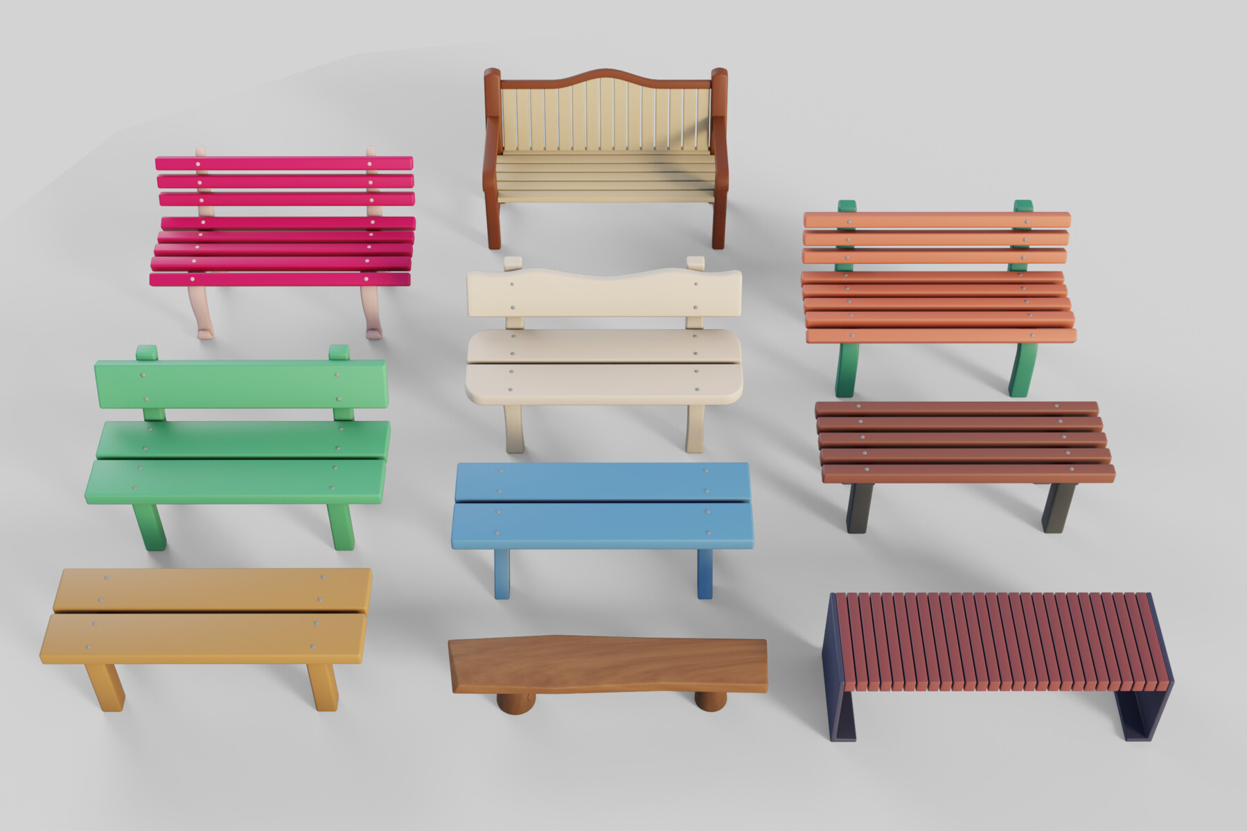 ArtStation - Cartoon Benches Collection | Resources