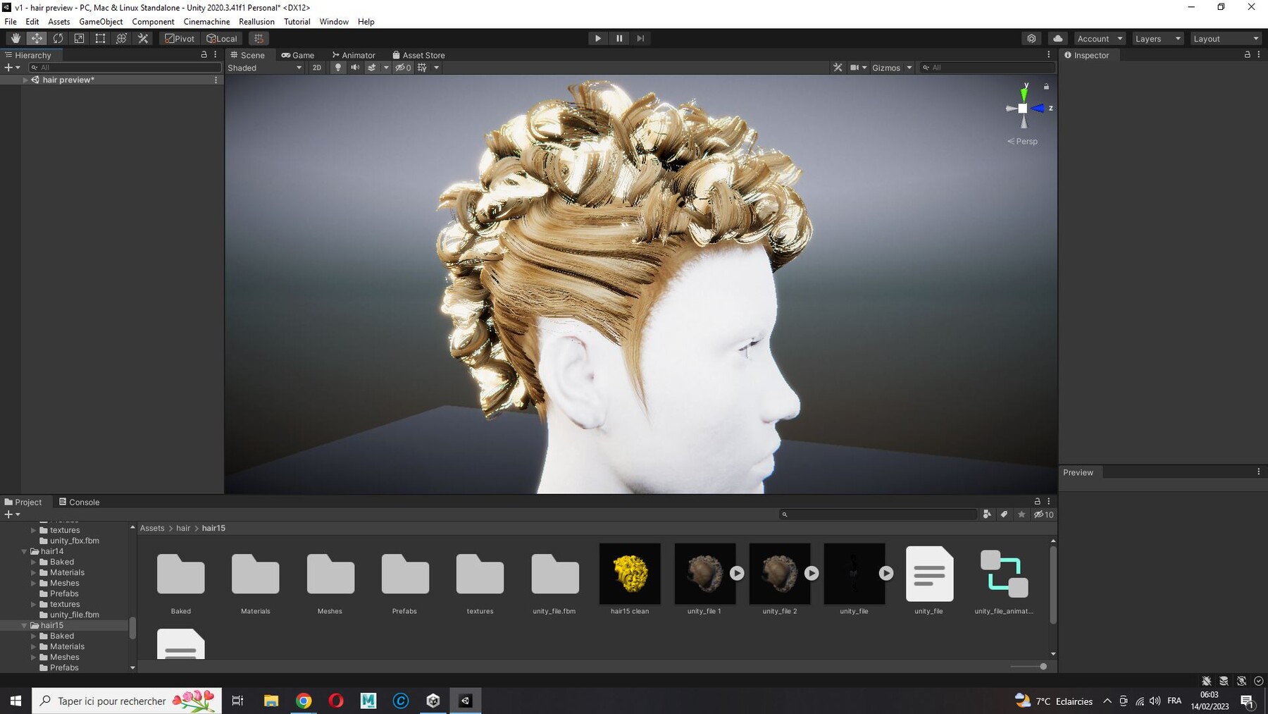 ArtStation - Realistic Female hair modern | Game Assets