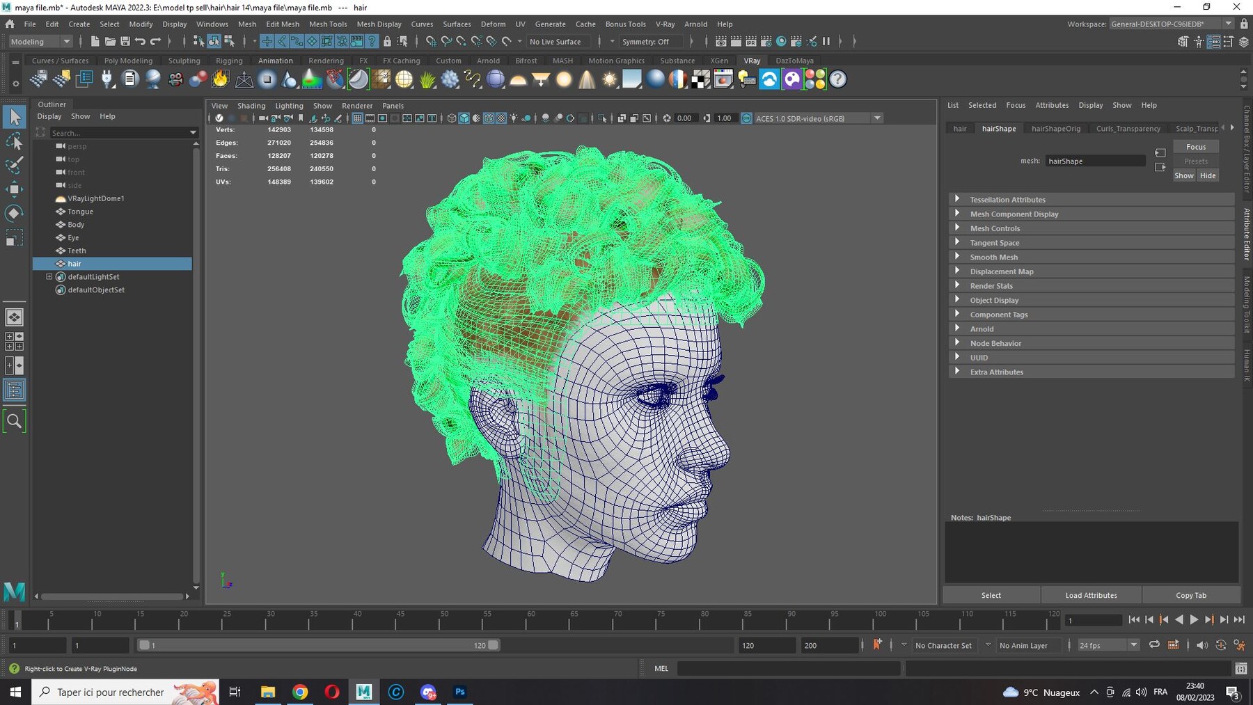 ArtStation - Realistic Female hair modern | Game Assets