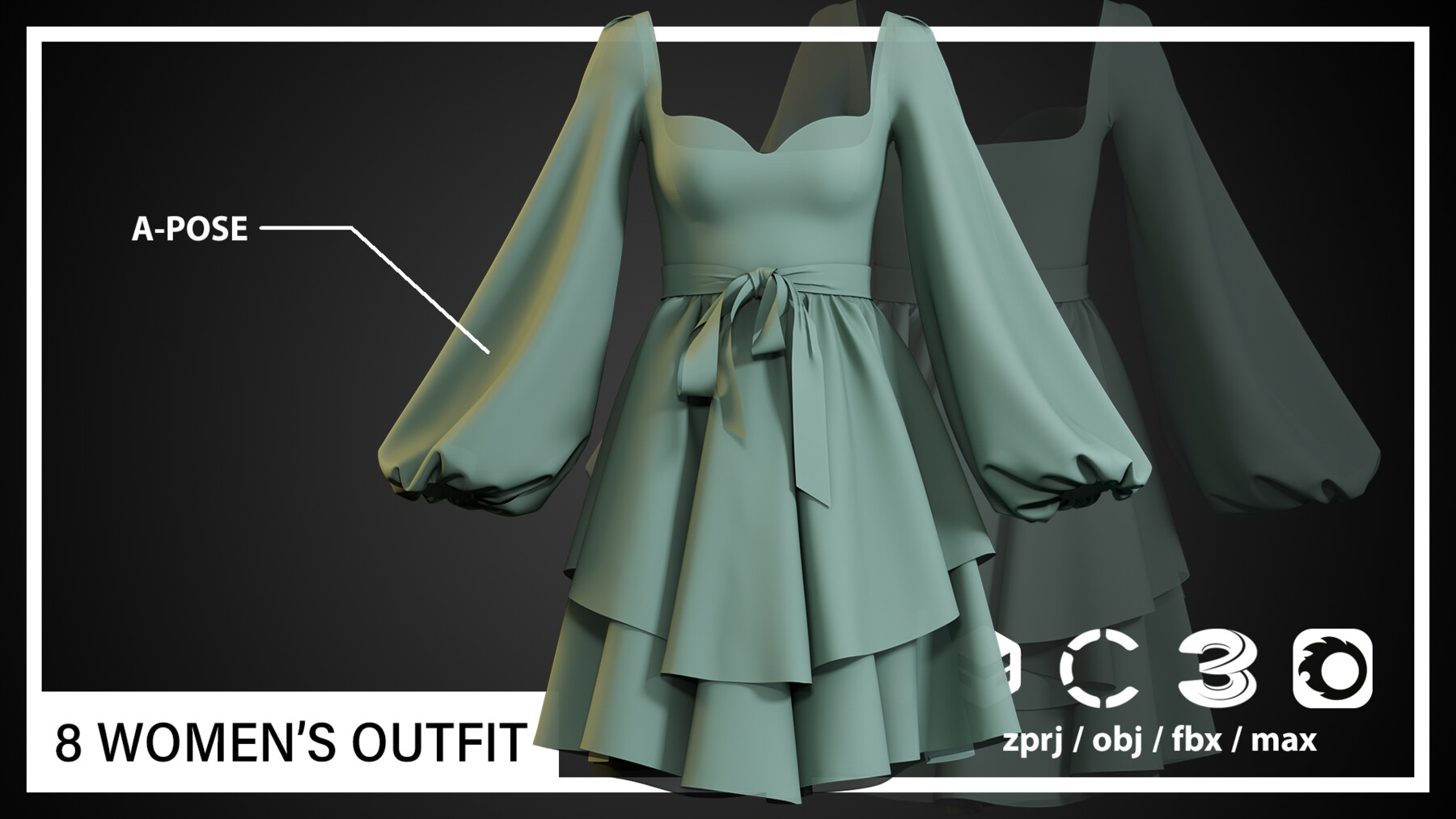 ArtStation - 8 WOMEN'S OUTFIT | Game Assets