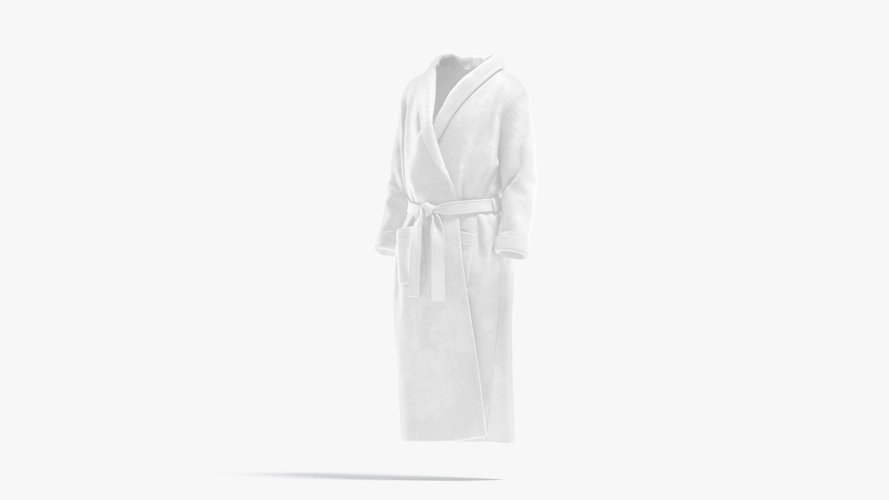 ArtStation - White Hotel Bathrobe - fabric spa bath robe | Resources
