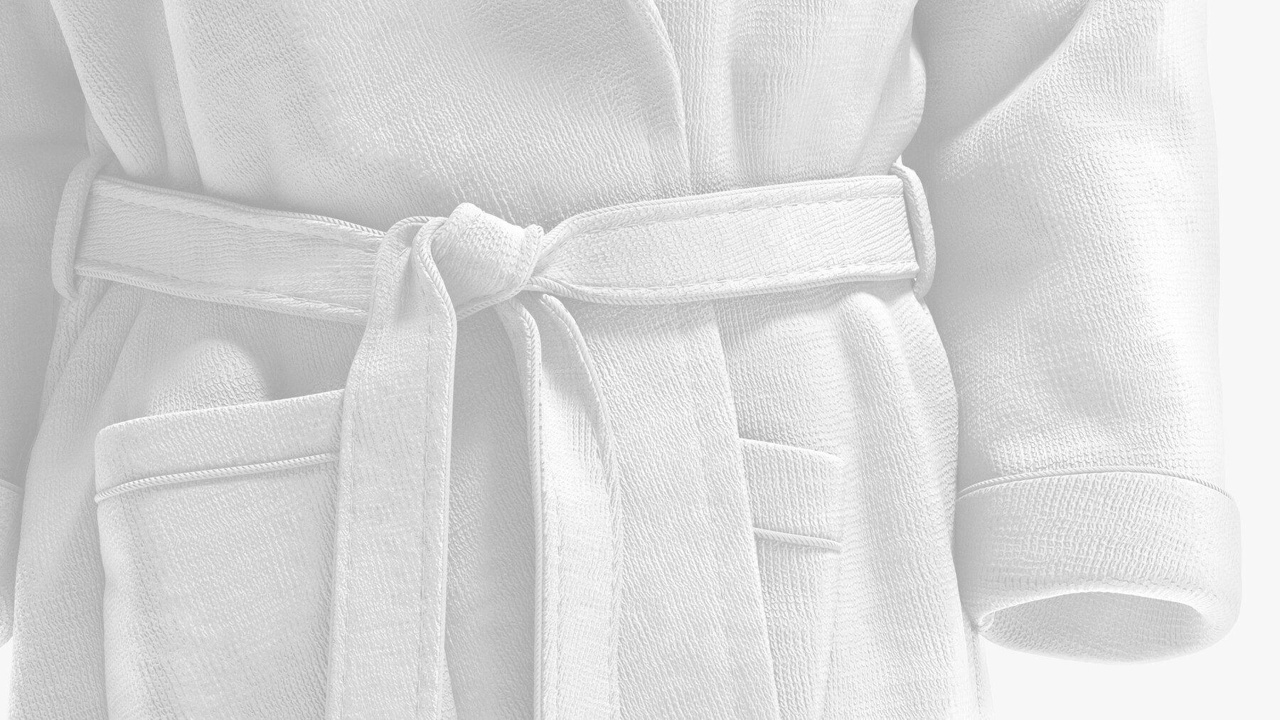 ArtStation - White Hotel Bathrobe - fabric spa bath robe | Resources