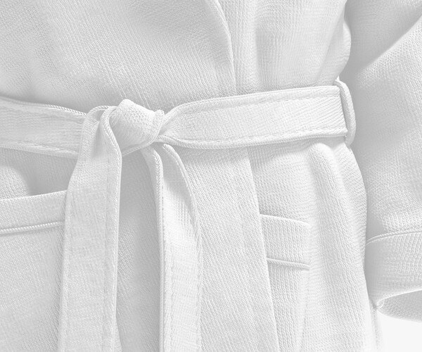 ArtStation - White Hotel Bathrobe - fabric spa bath robe | Resources