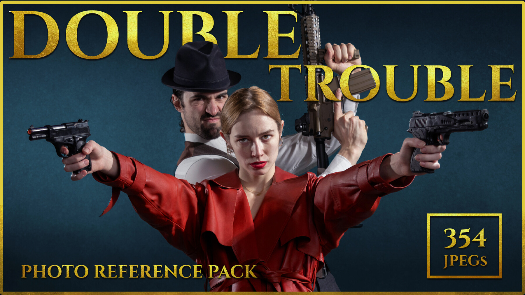 ArtStation - Double Trouble - Reference Photo Pack For Artists 354 JPEGs noAI | Resources