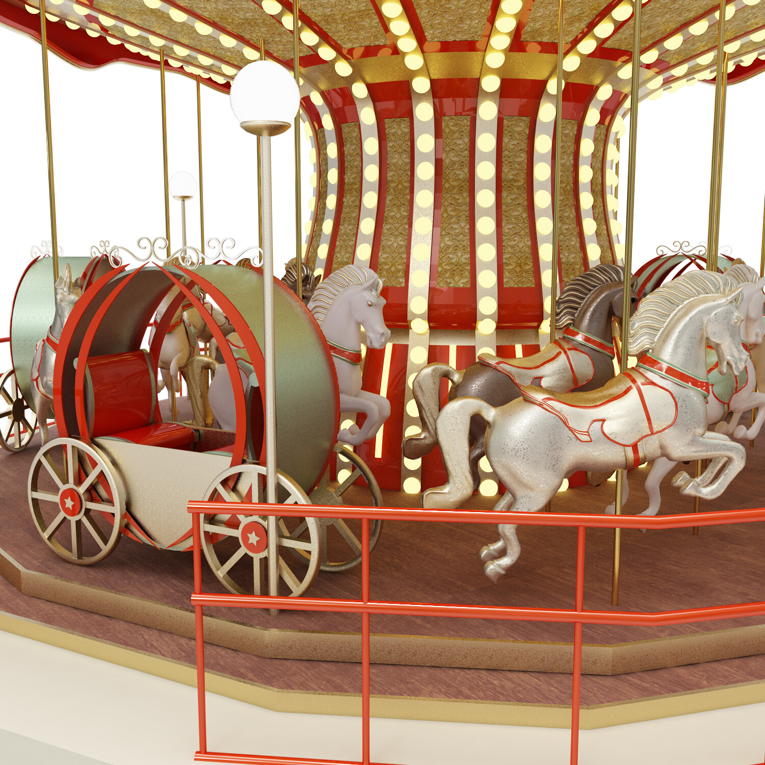 ArtStation - Carousel 3ds max standart model and 3d printable model | Resources
