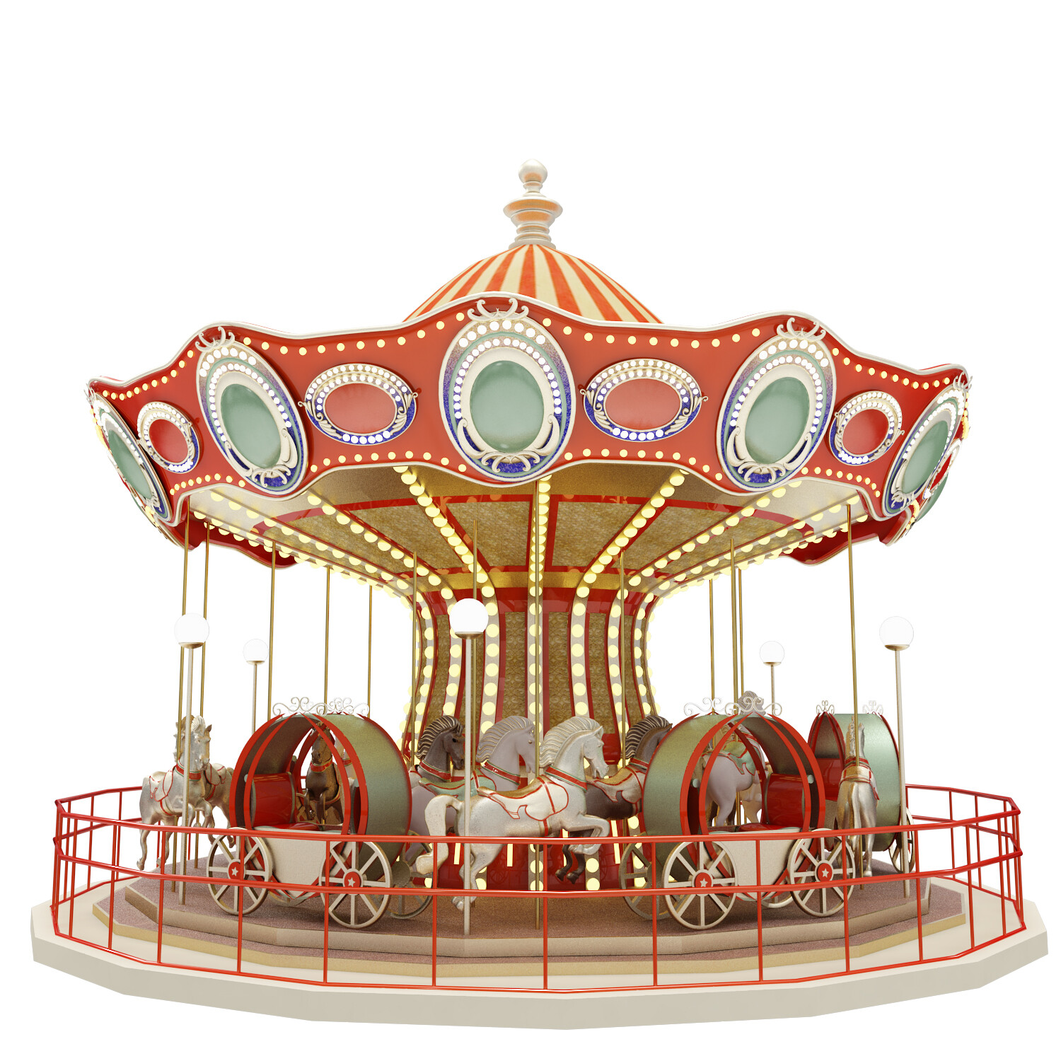 ArtStation - Carousel 3ds max standart model and 3d printable model ...