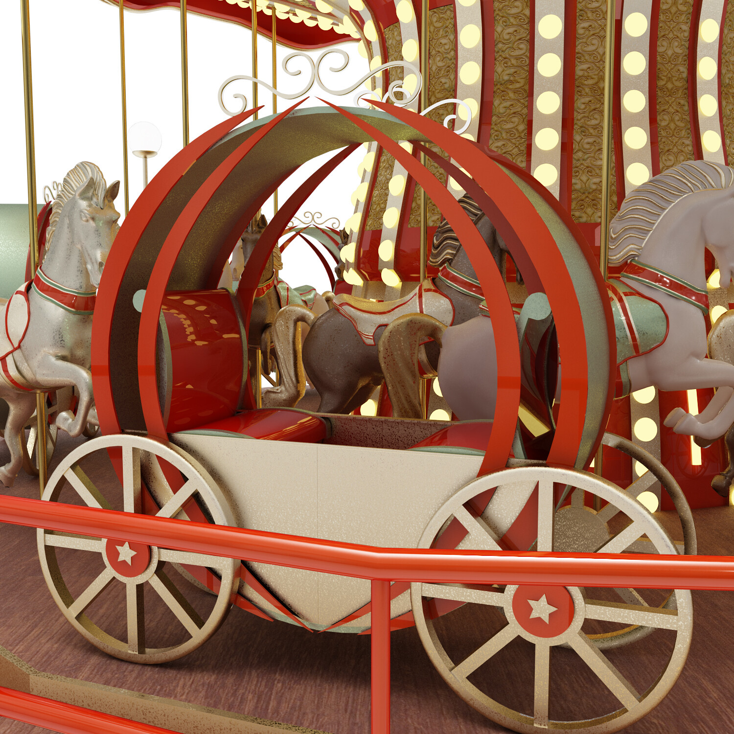 ArtStation - Carousel 3ds max standart model and 3d printable model | Resources
