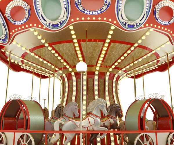 ArtStation - Carousel 3ds max standart model and 3d printable model | Resources