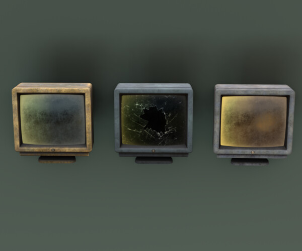ArtStation - Monitors Dirty Props pack | Game Assets