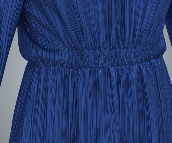 ArtStation - 3D BLUE LONG DRESS | Resources