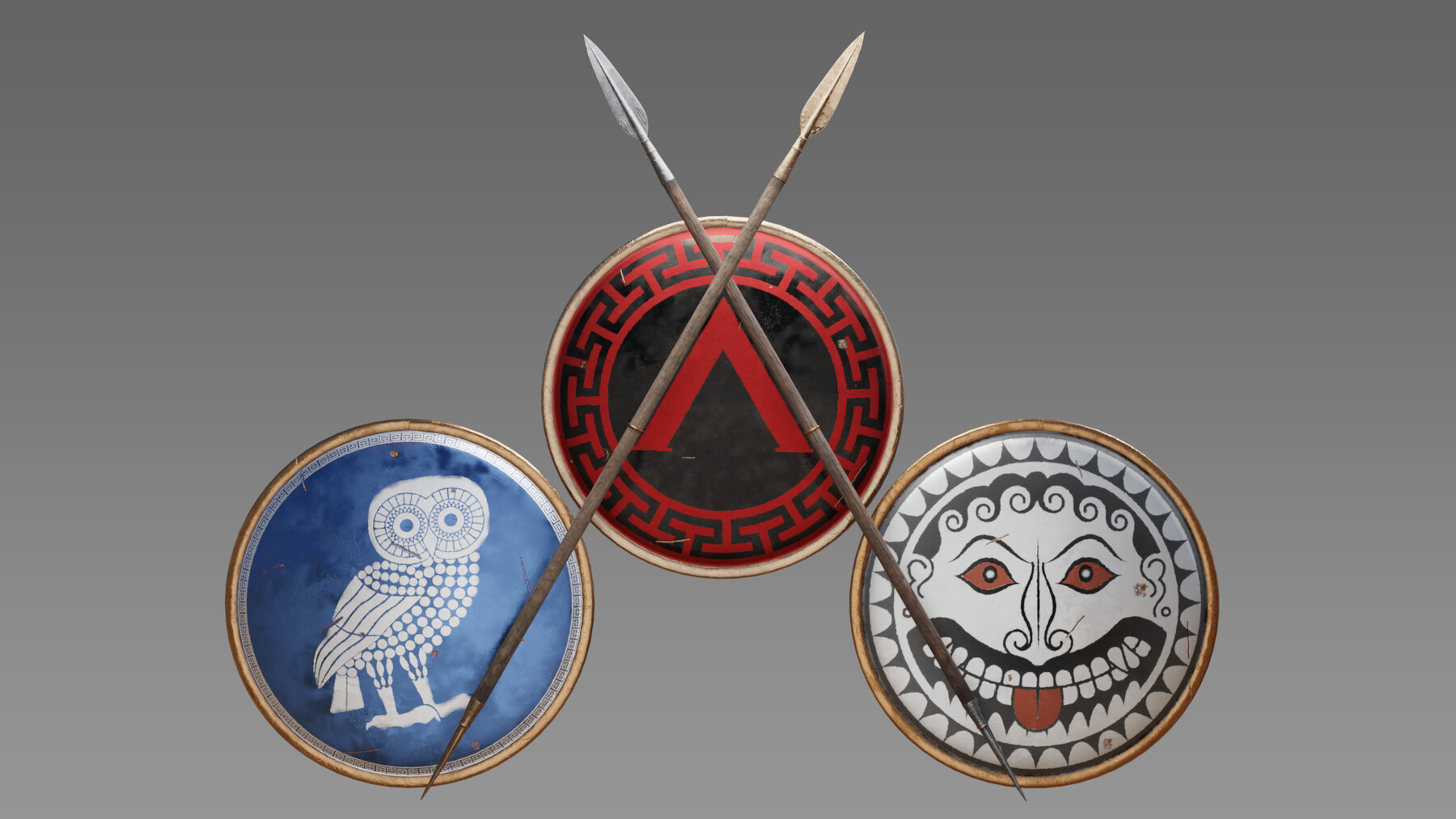 ArtStation - Low-Poly Game Ready Ancient Greek Battle Gear Pack | Game ...