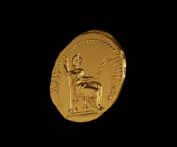 ArtStation - Golden Roman Coin | Game Assets