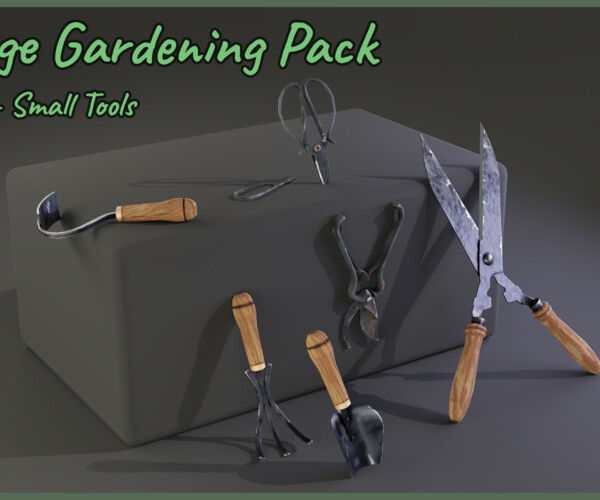 ArtStation - Vintage Gardening Pack Part One - Small Tools | Game Assets