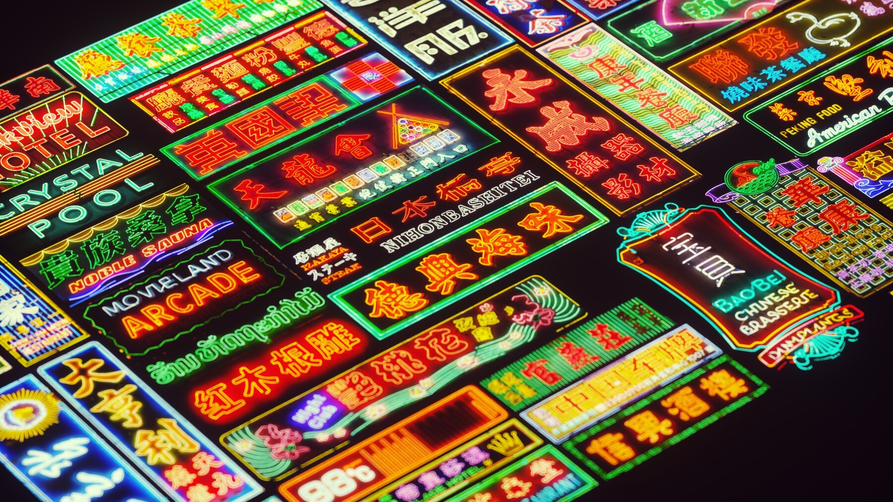 ArtStation - Neon texture pack | Game Assets