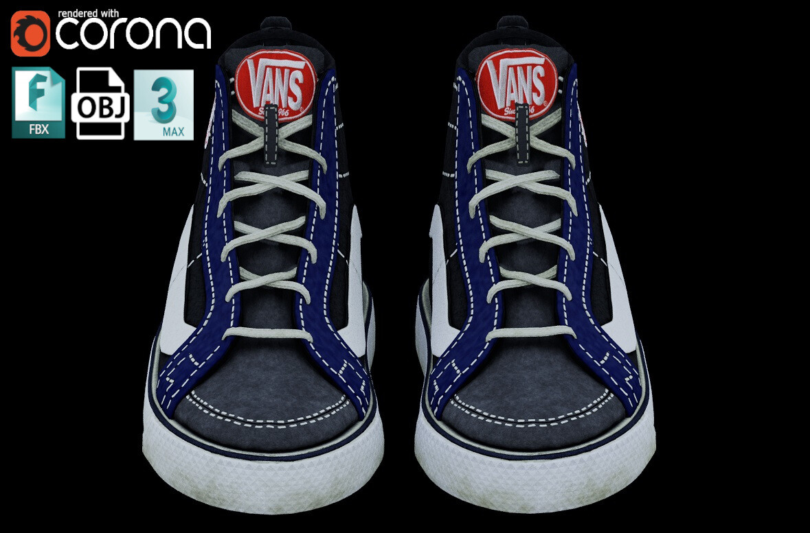 ArtStation - VANS HIGH SHOES Low-poly | Game Assets