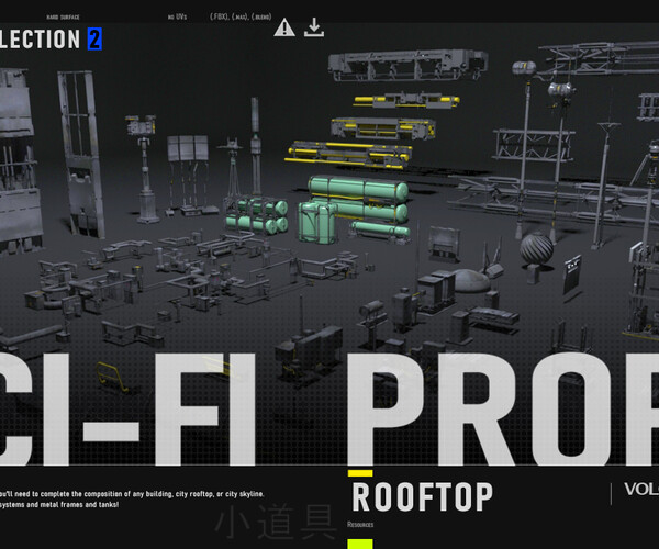 ArtStation - ROOFTOP Props Collection Kitbash 2_72+ | Resources