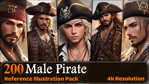ArtStation - 200 Male Pirate Reference Pack | 4K | v.2 | Artworks