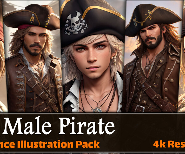 ArtStation - 200 Male Pirate Reference Pack | 4K | v.2 | Artworks