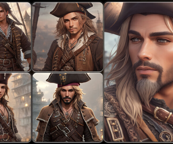ArtStation - 200 Male Pirate Reference Pack | 4K | v.2 | Artworks