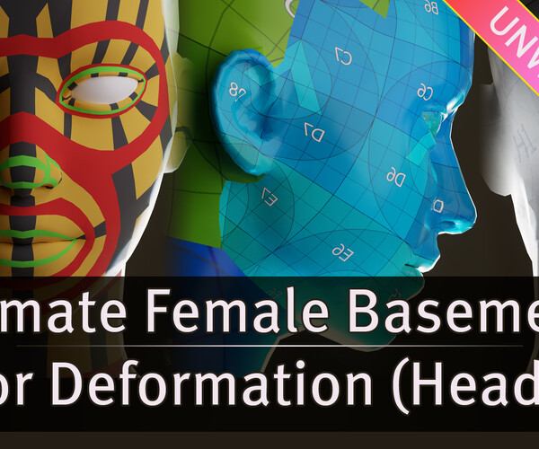 ArtStation - Ultimate Femal Basemesh for Deformation | Head (Unwrapped) | Resources