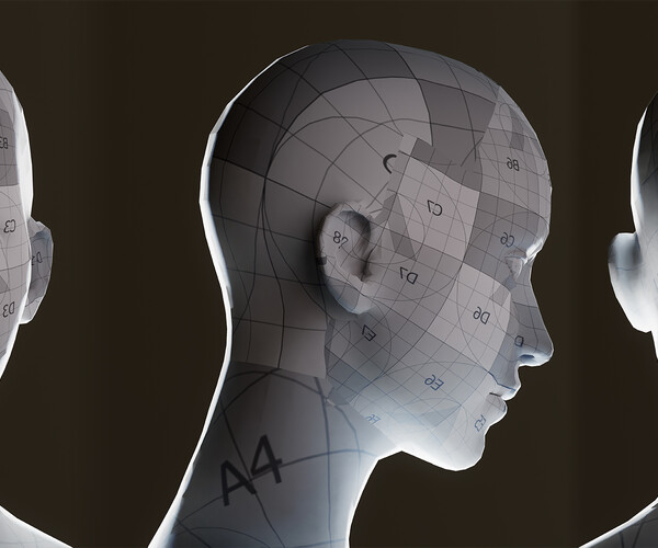ArtStation - Ultimate Femal Basemesh for Deformation | Head (Unwrapped) | Resources