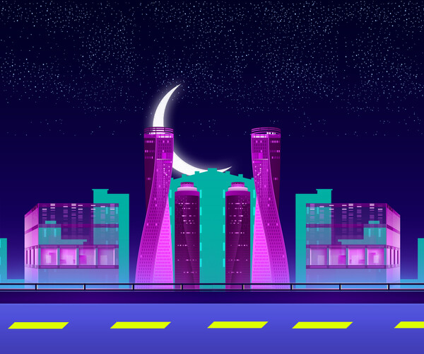 ArtStation - CITY PARALLAX GAME BACKGROUND | Game Assets