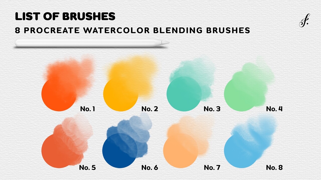 ArtStation - Blending Brush Procreate | 8 Procreate Watercolor Blending ...