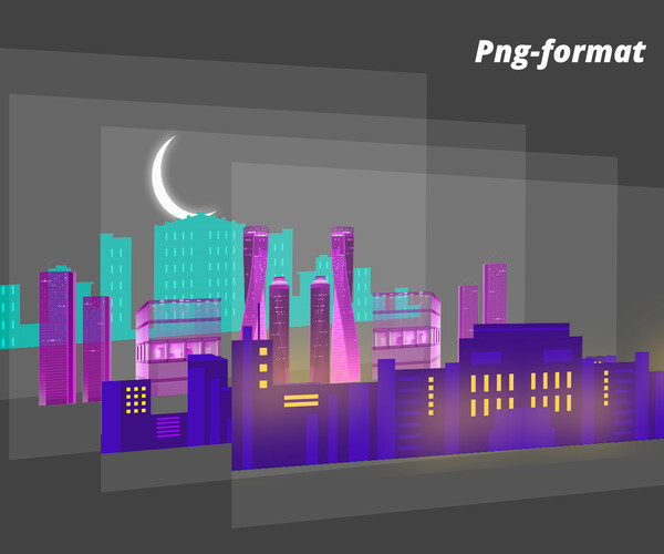 ArtStation - CITY PARALLAX GAME BACKGROUND | Game Assets