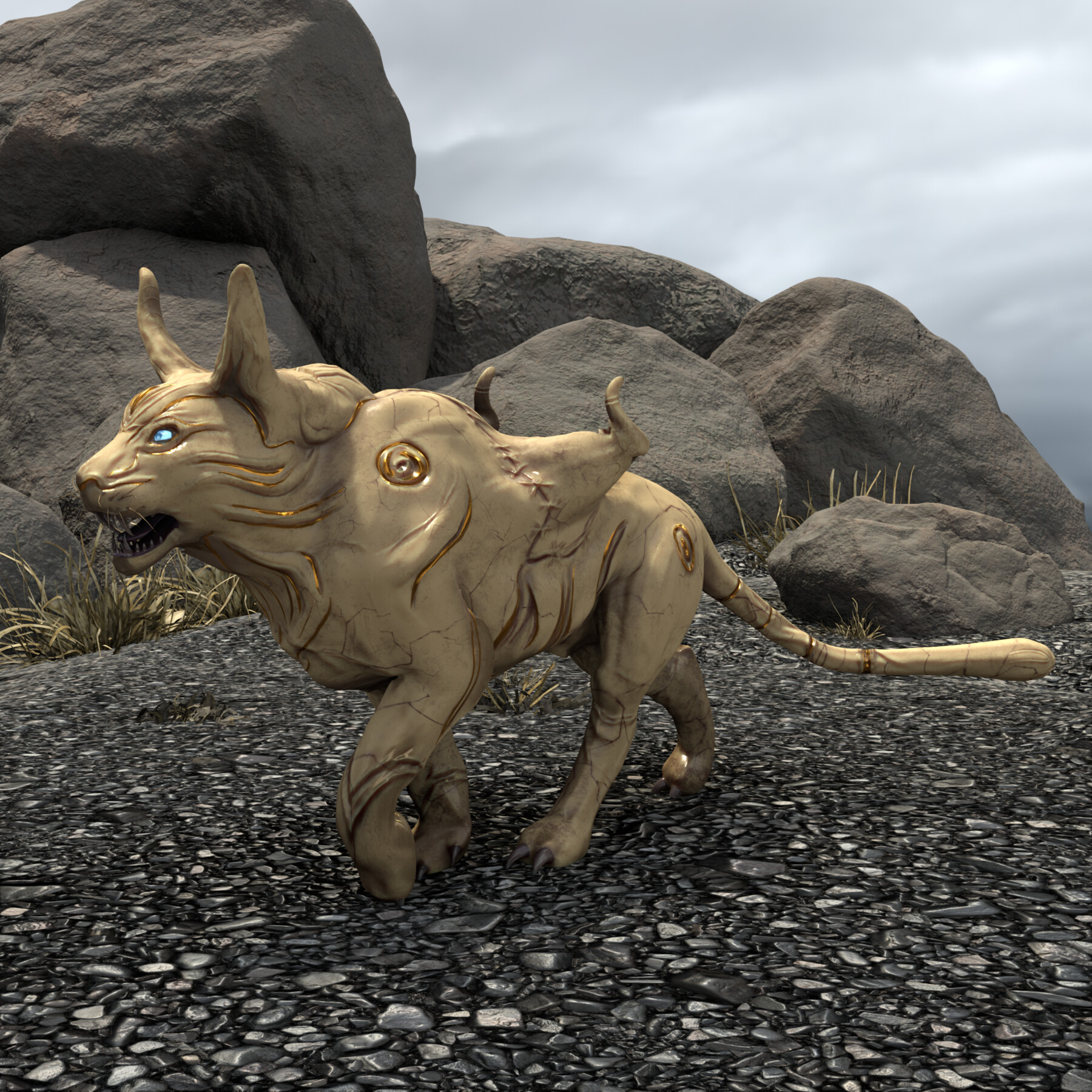 ArtStation - Alien Creature - Female Lion - Ngchipv | Game Assets