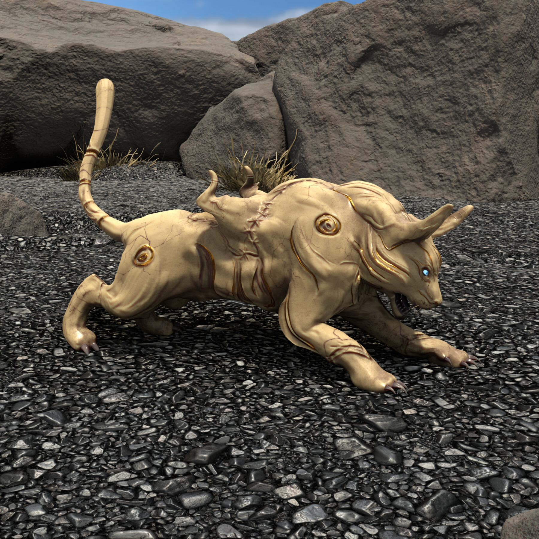 ArtStation - Alien Creature - Female Lion - Ngchipv | Game Assets