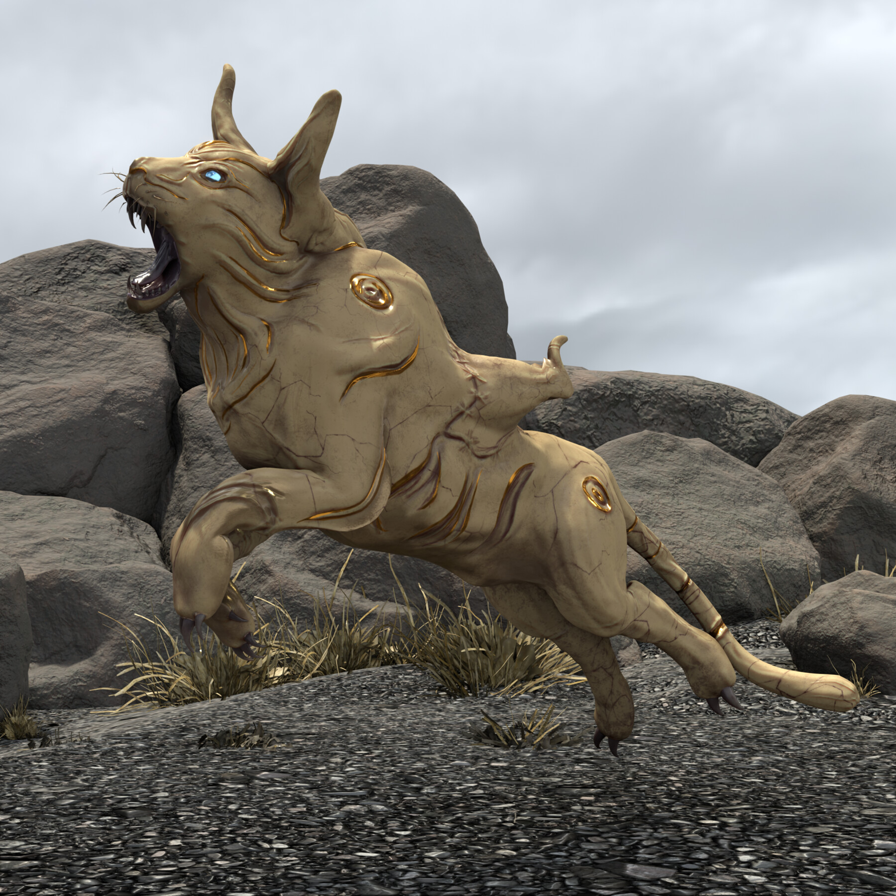 ArtStation - Alien Creature - Female Lion - Ngchipv | Game Assets