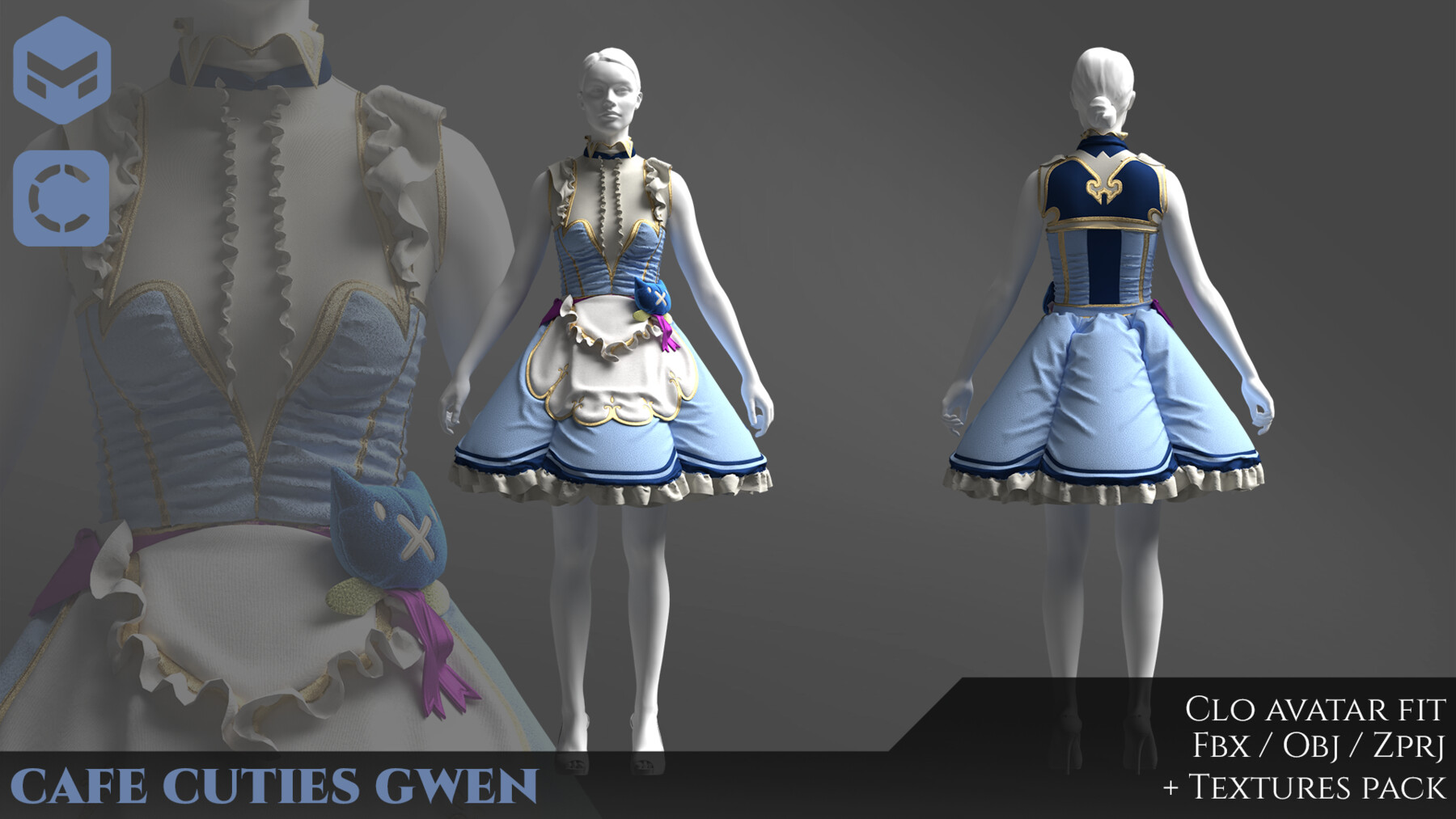 ArtStation - Cafe cuties gwen - League of legend fan art | Resources