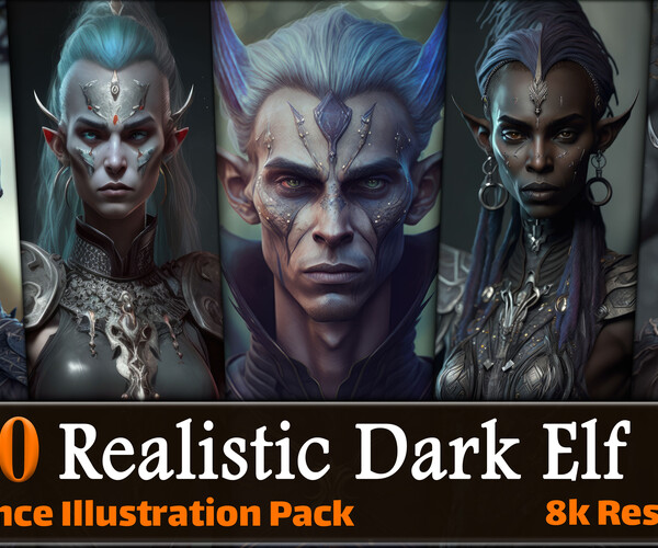 ArtStation - 100 Realistic Dark Elf Reference Pack | 8K | v.3 | Artworks