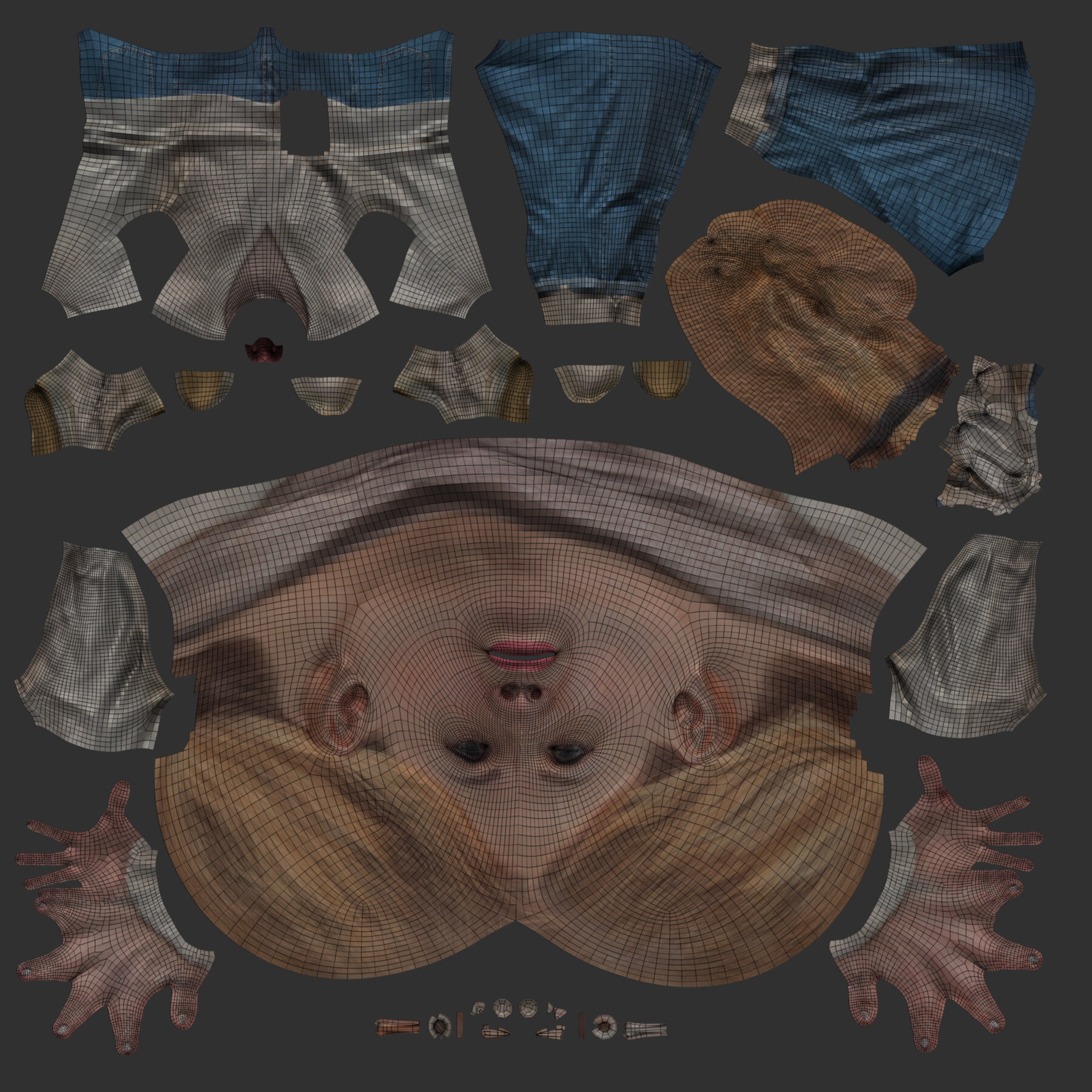 ArtStation - Woman in sweater and jeans in A-pose 386 | Game Assets