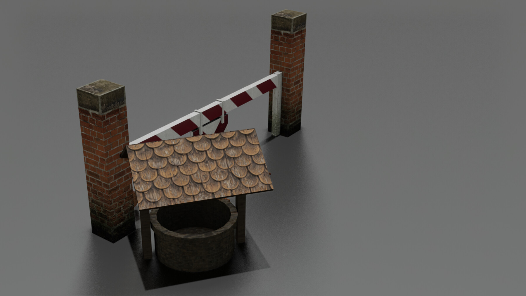 ArtStation - Railway props and well Low poly Game Ready | Game Assets