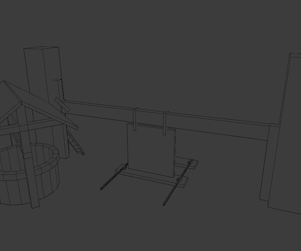 ArtStation - Railway props and well Low poly Game Ready | Game Assets