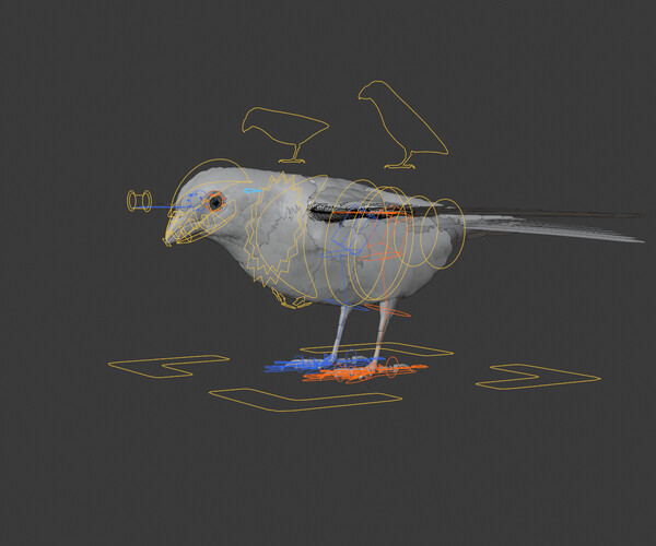 ArtStation - Lazuli Bunting Bird Animated | VFX Grace | Game Assets