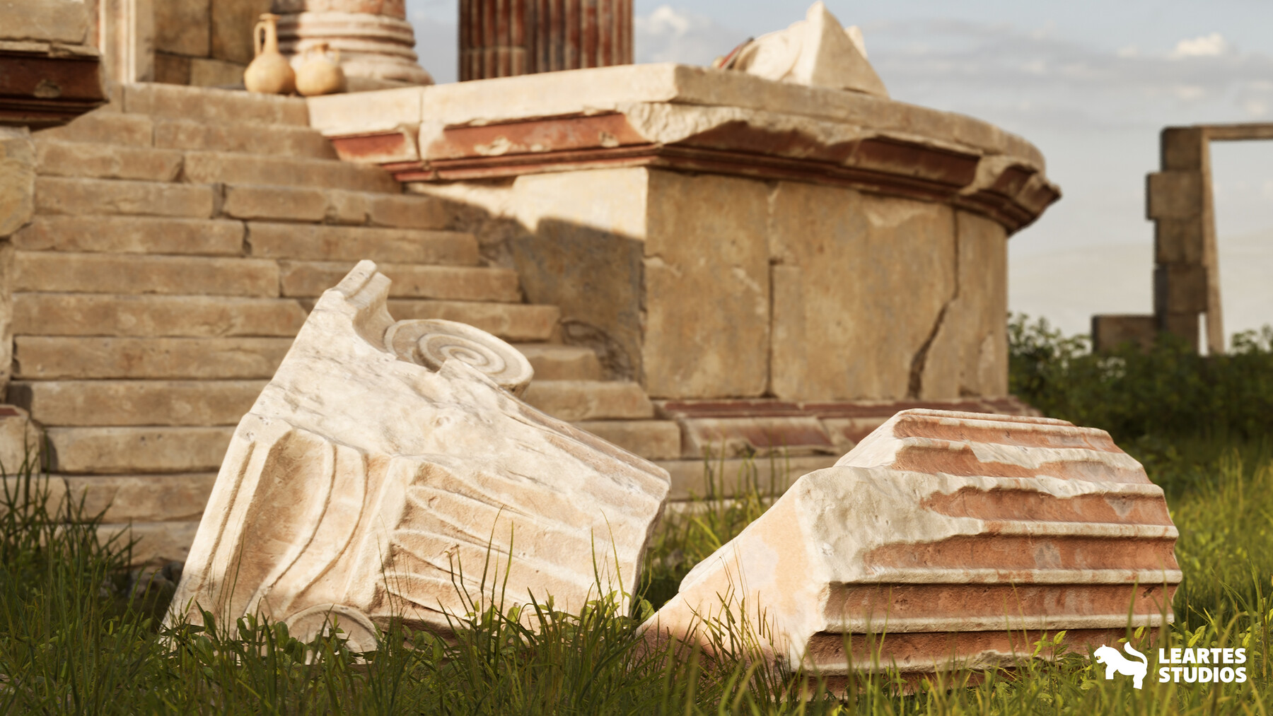 ArtStation - Roman Temple Ruins | Game Assets