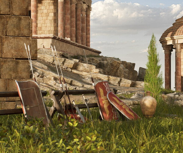ArtStation - Roman Temple Ruins | Game Assets