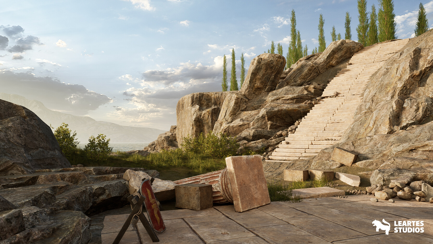 ArtStation - Roman Temple Ruins | Game Assets