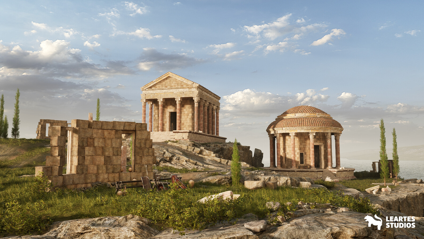 ArtStation - Roman Temple Ruins | Game Assets