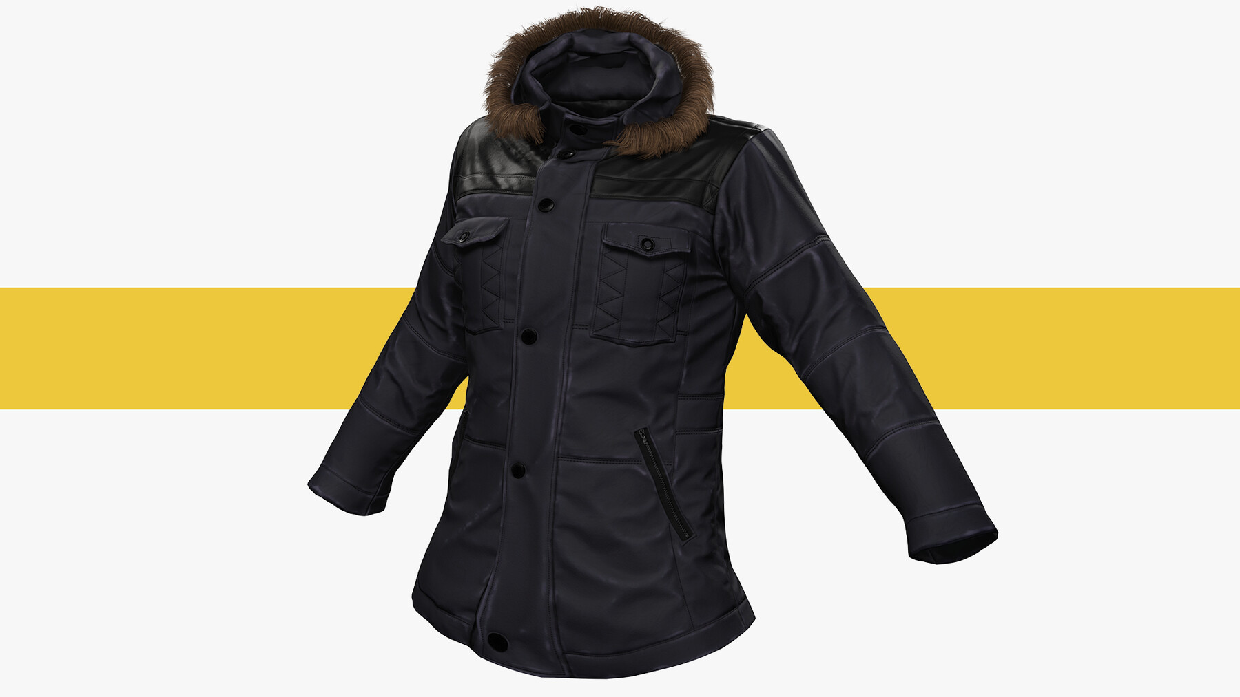 ArtStation - Coat Realistic 3D Rigged Low-poly 3D model | Game Assets