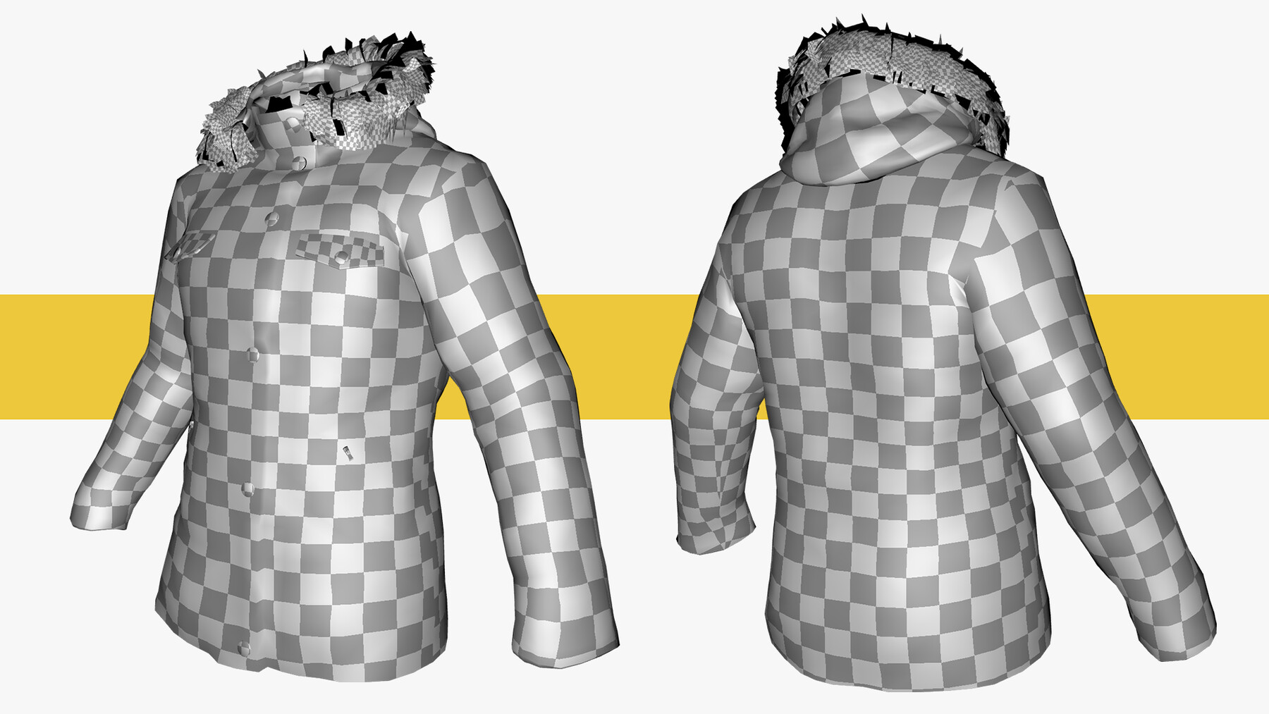 ArtStation - Coat Realistic 3D Rigged Low-poly 3D model | Game Assets