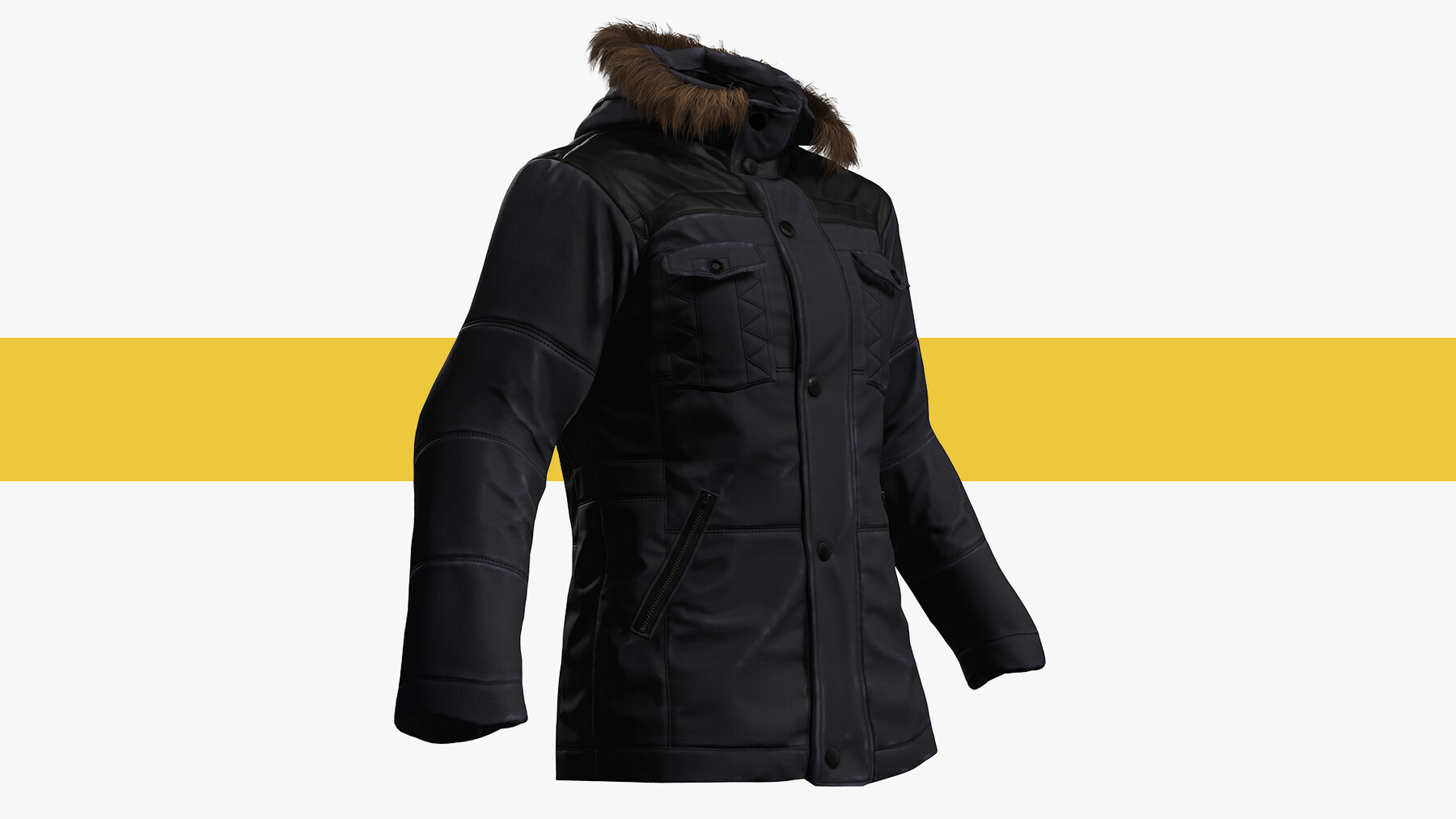 ArtStation - Coat Realistic 3D Rigged Low-poly 3D model | Game Assets