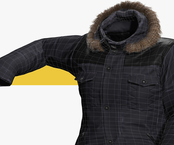 ArtStation - Coat Realistic 3D Rigged Low-poly 3D model | Game Assets