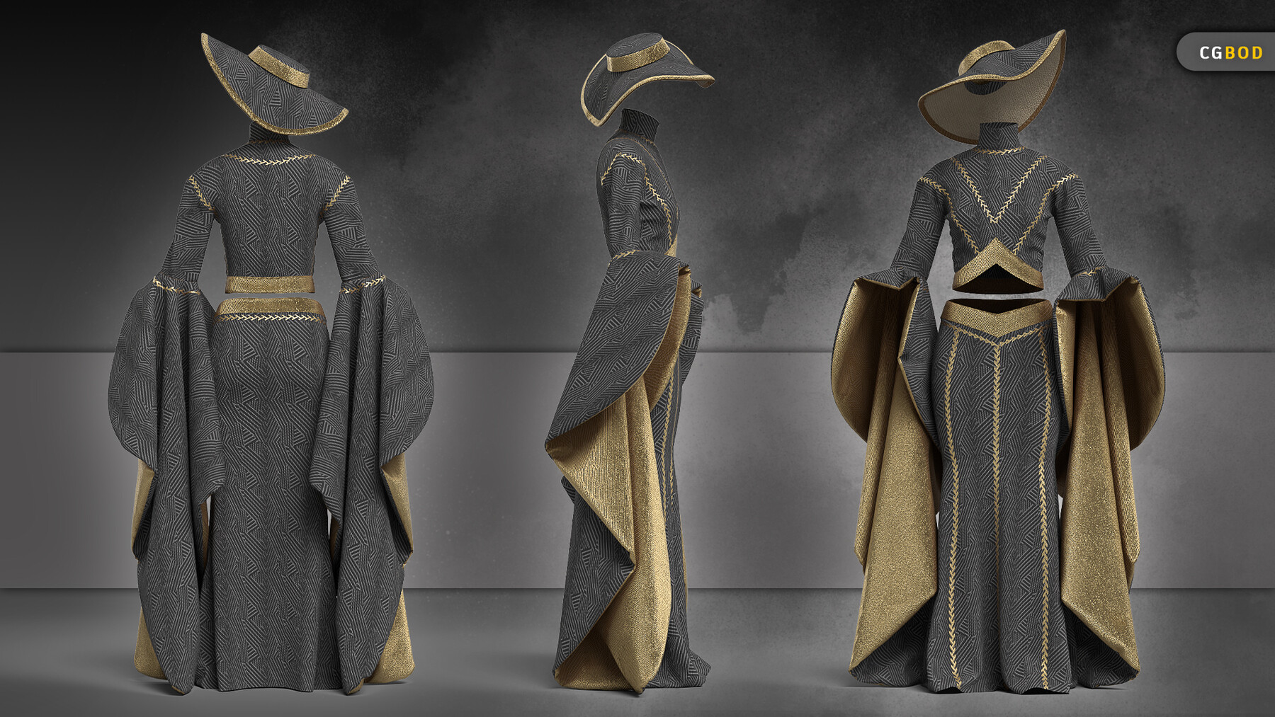 ArtStation - Women's Dress / Marvelous Designer / Clo3d / PBR Textures ...