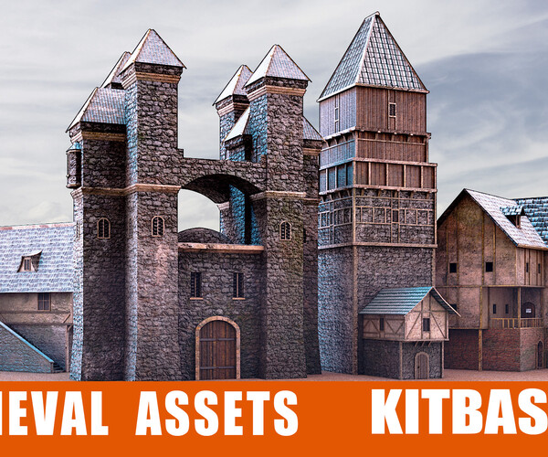 ArtStation - Kitbash Medieval Assets+Texures Vol 6 | Game Assets